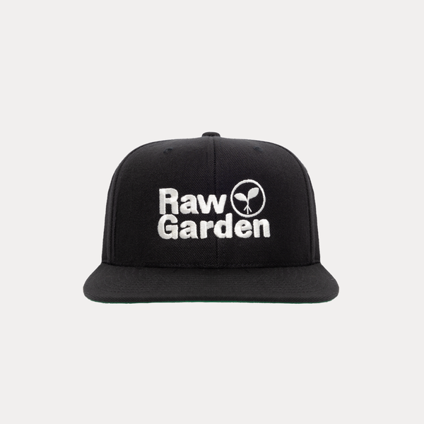 Raw Garden Snapback Hat – Black